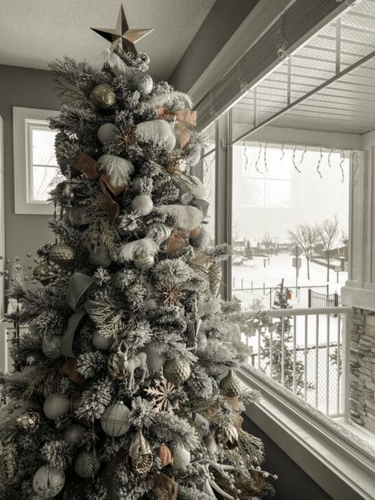 Stencilling Cozy Winter Windows
